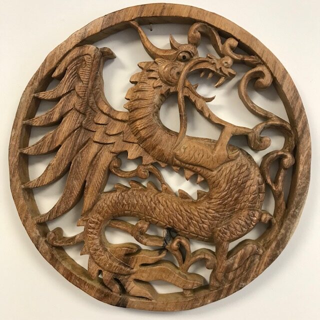 Round dragon wall art - Java Art